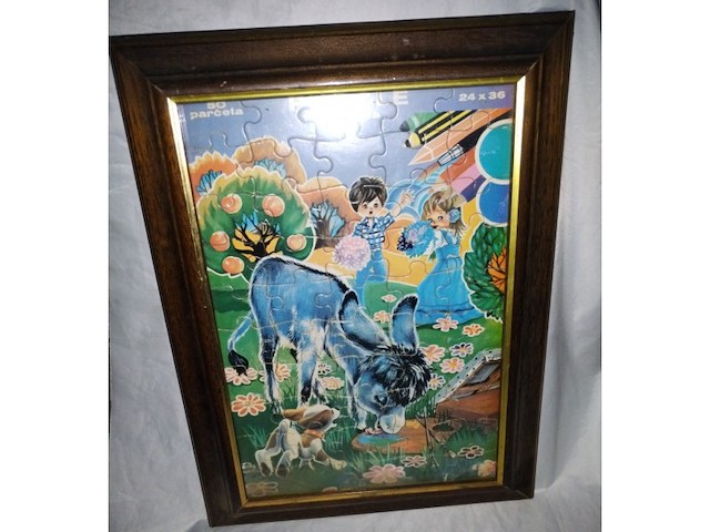 Ex Yu Uramljene Puzle Magarence 24x36