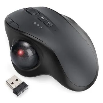 JOMAA JOM255 ERGONOMIC TRACKBALL WIRELESS MOUSE - BLACK