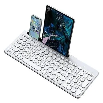 KS184 WIRELESS KEYBOARD AND MOUSE SET WITH TABLET/SMARTPHONE STAND - GREY