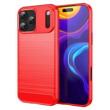 IPHONE 17 PRO MAX BRUSHED TPU CASE - CARBON FIBER