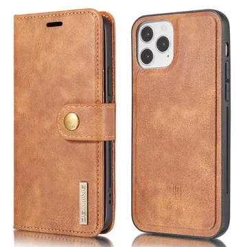 IPHONE 13 DG.MING 2-U-1 ODVOJIVA KOŽNA MASKA-NOVČANIK - BRAON