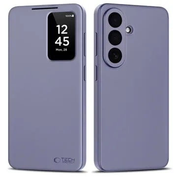 SAMSUNG GALAXY A57 TECH-PROTECT SMART CLEAR VIEW FLIP CASE WITH CARD SLOT - PURPLE