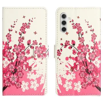 SAMSUNG GALAXY A56 STYLE SERIJA FUTROLA-NOVČANIK - ROZE CVETOVI