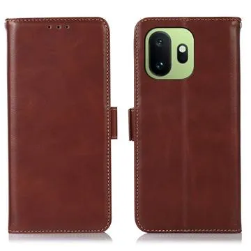 ONEPLUS 15T WALLET LEATHER CASE WITH RFID - BROWN