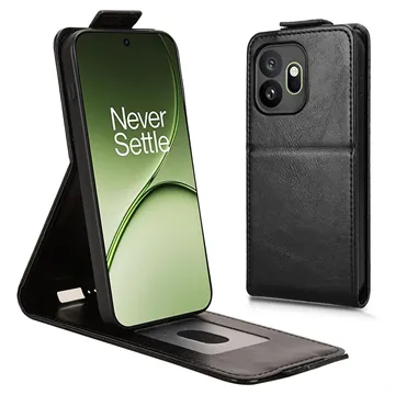 ONEPLUS 15T VERTICAL FLIP CASE WITH STAND - BLACK