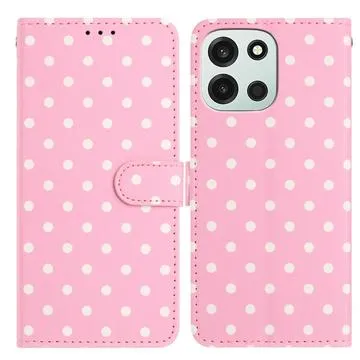ONEPLUS NORD 6 POLKA DOT PATTERN WALLET CASE - PINK