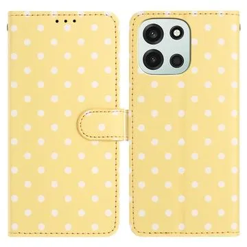 ONEPLUS NORD 6 POLKA DOT PATTERN WALLET CASE - YELLOW