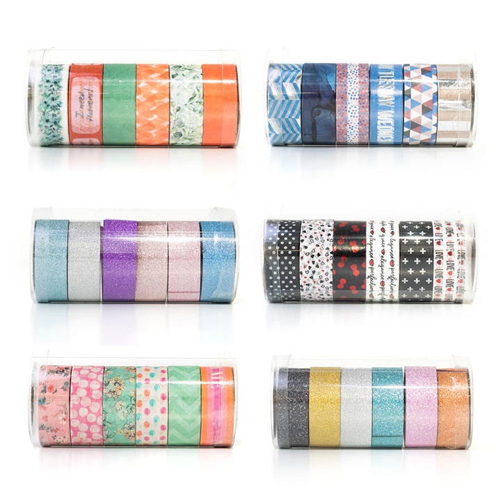 Set samolepljivih Washi traka 6 x 2.5 m | izaberite vrstu
