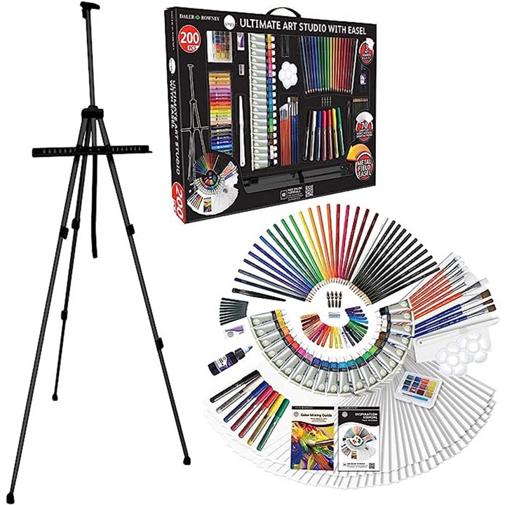Veliki umetnički set Daler-Rowney sa štafelajem od 200 komada