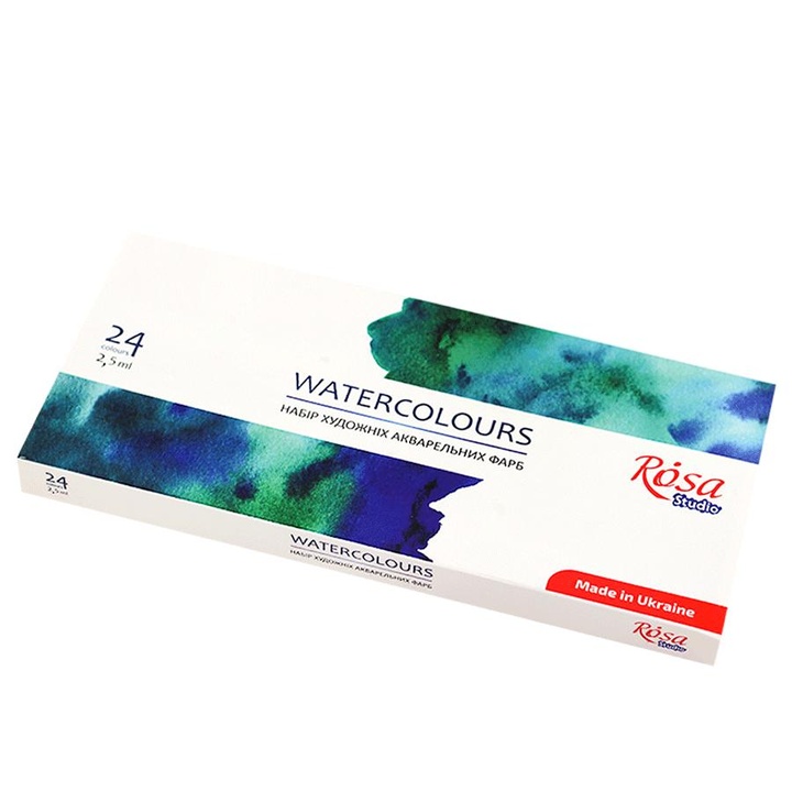 Set akvarel boja, ROSA STUDIO , 24x2,5ml, pune posude, karton