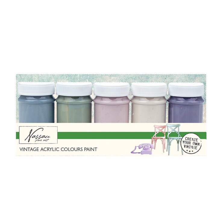 Akrilne boje Vintage Nassau Fine Art 5x80 ml