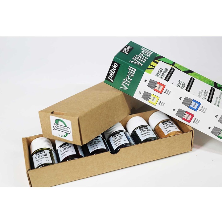 Set boja za staklo Pebeo Vitrail 6 x 20 ml