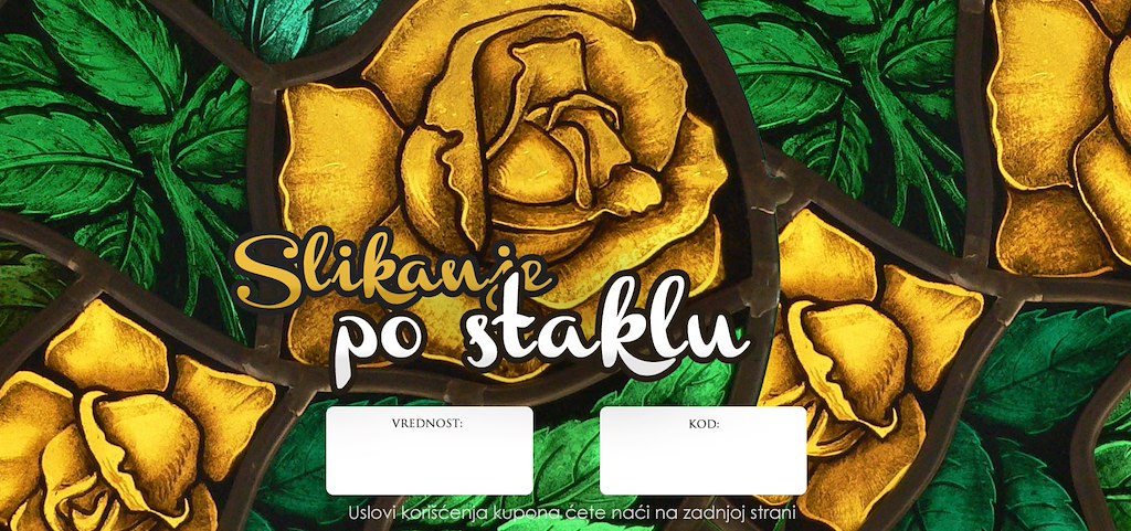 Poklon VAUČER - Slikanje po staklu