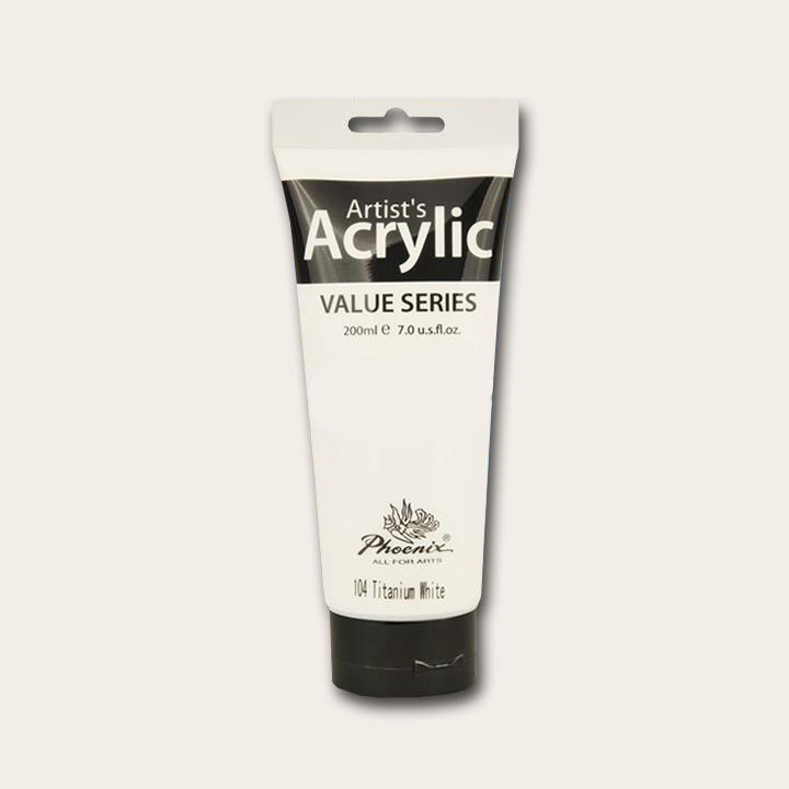Akrilna boja PHOENIX 200ml - Titanium White