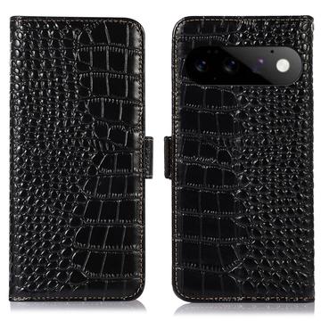 GOOGLE PIXEL 11/11 PRO CROCODILE SERIJA KOŽNA MASKA-NOVČANIK SA RFID-OM