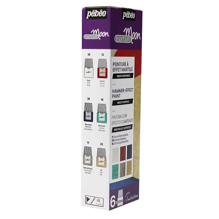 Set boja Pebeo Fantasy Moon Hammer-effect set - 6 x 20 ml