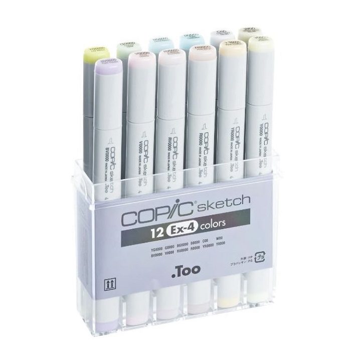 Flomasteri COPIC Sketch Ex-4 - set od 12 kom
