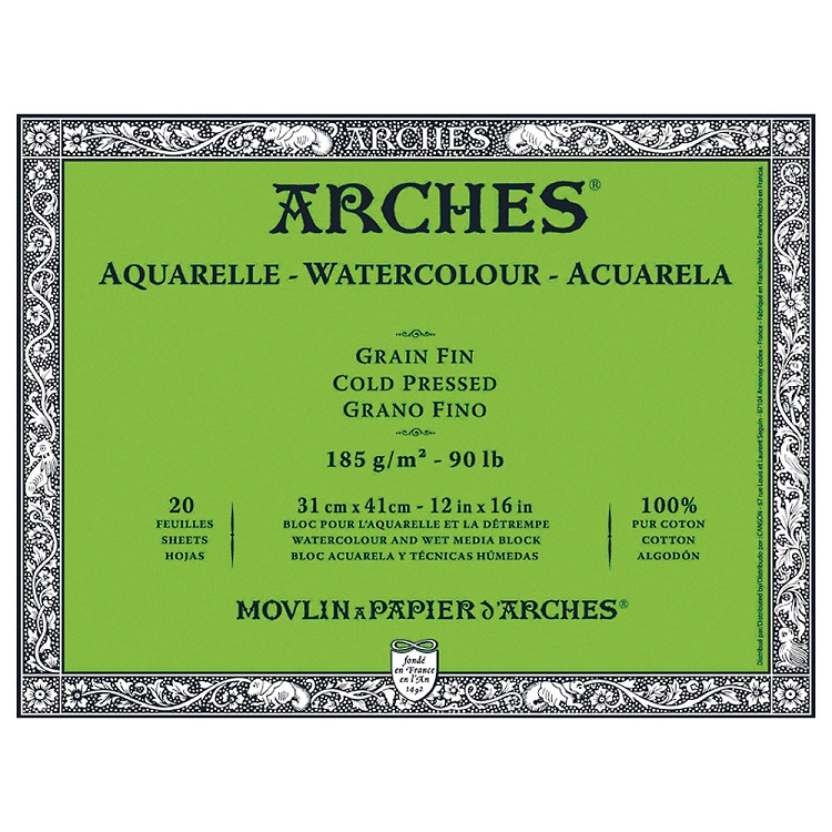 Blok ARCHES® Aquarelle Watercolour Cold Pressed | izaberite format