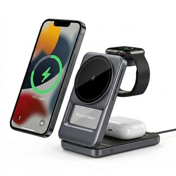 S29 3-IN-1 MAGNETIC MAGSAFE WIRELESS CHARGER WITH AMBIENT LIGHT