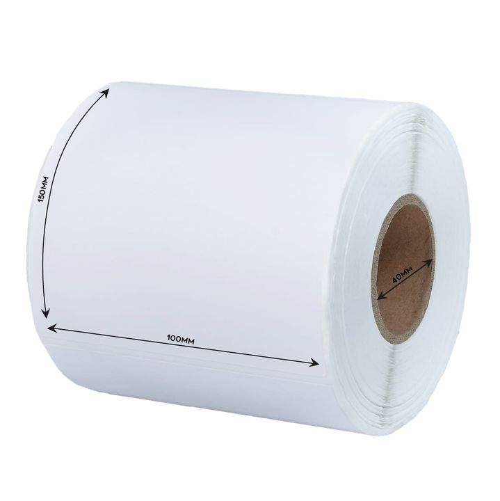 Samolepljive termalne etikete bele boje 100x150 mm - 500 kom.