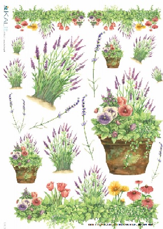 Pirinčani papir KALIT 32x45 cm - lavanda