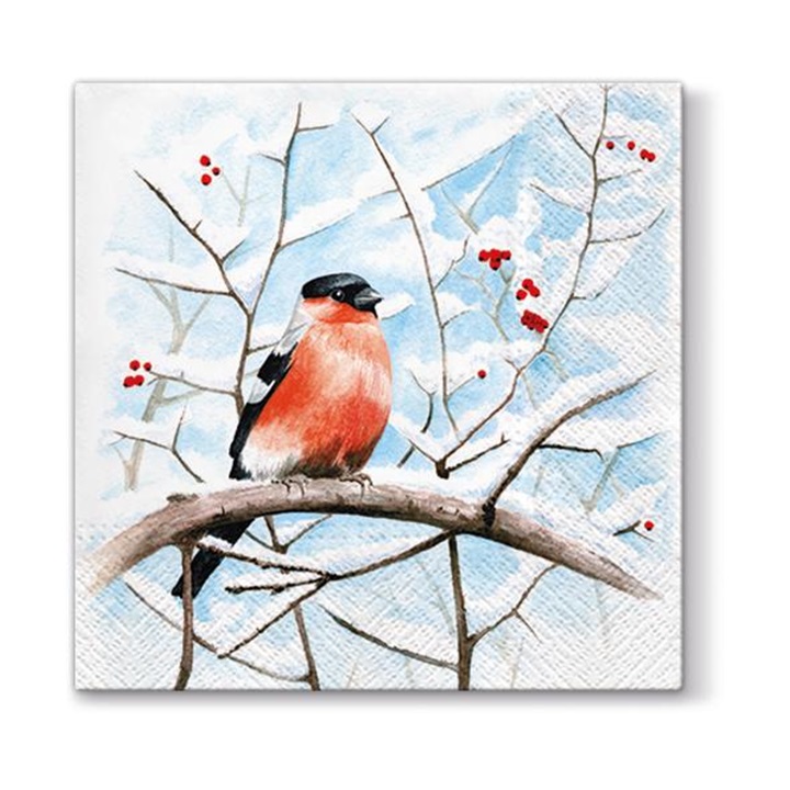 Salvete za dekupaž - Ptica na grani - 1 komad