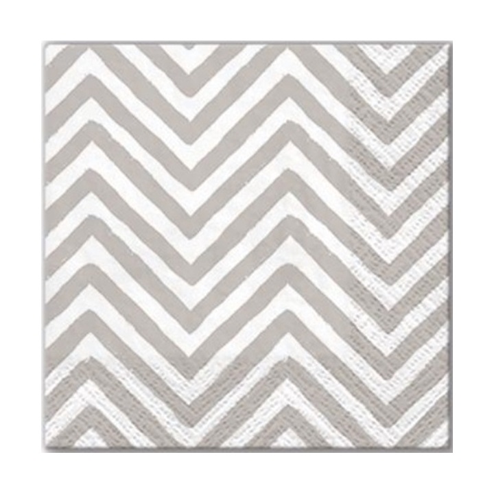Salvete za dekupaž - Big Chevron Gray - 1 komad