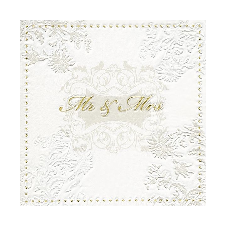 Salvete za dekupaž - Mr & Mrs Gold - 1 komad
