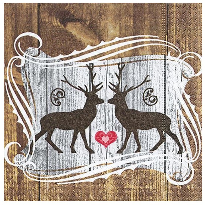 Salveta za dekupaž Stags in love - 1 kom