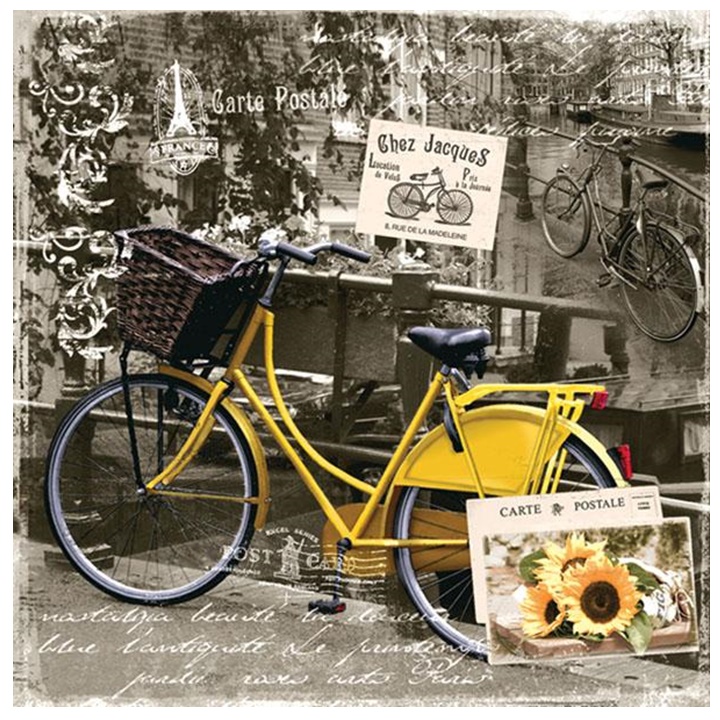 Salveta za dekupaž Bicykel - 1 kom