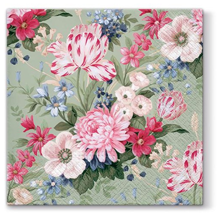 Salveta za dekupaž Calm flowers - 1 kom