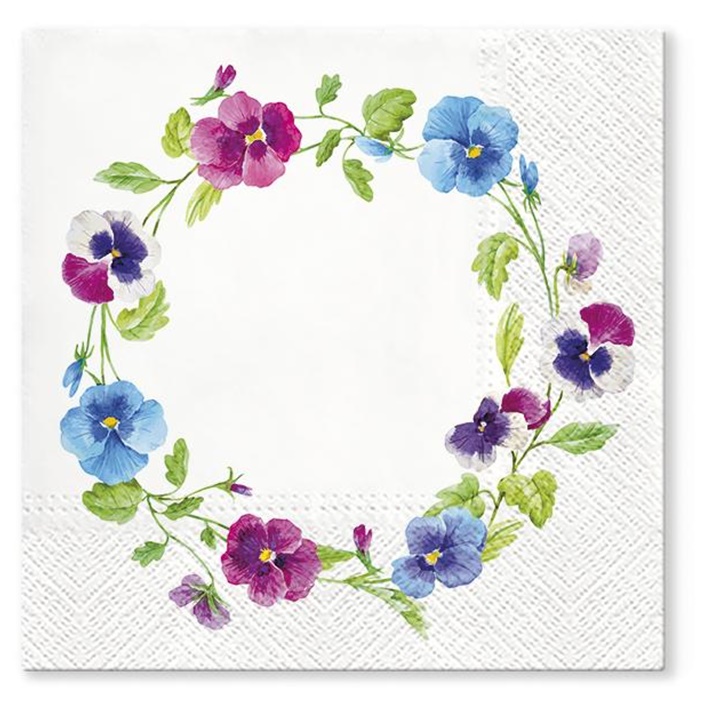 Salveta za dekupaž Flower Wreath - 1 kom