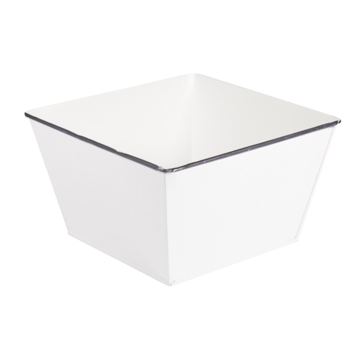 Četvorougaona metalna posuda 15 x 15 x 9 cm