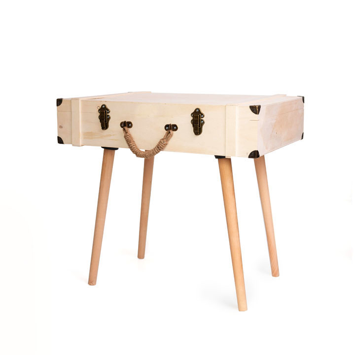 Kofer sa nogarama od drveta breze 63 x 60 x 43 cm