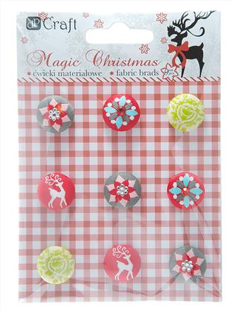 Božićni ukrasni dugmići Magic Christmas - 9 kom