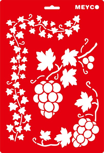 Plastični šablon 20x31cm - vinova loza
