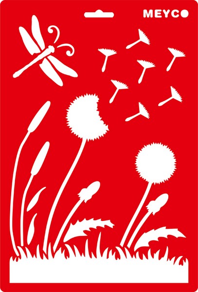 Plastični šablon 20x31cm - maslačak