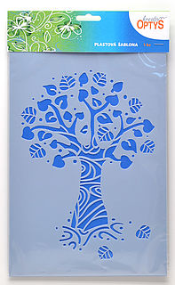 Plastični šablon 20x30cm - drvo