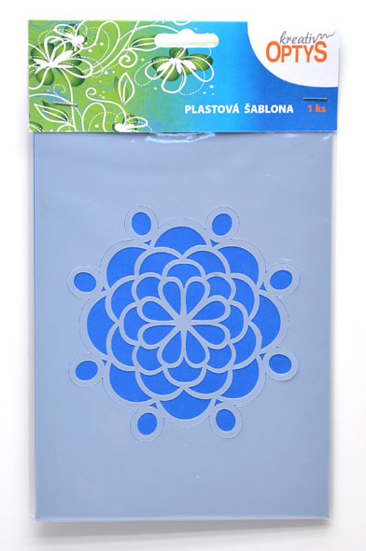 Plastični šablon 20x15cm - cveće 2