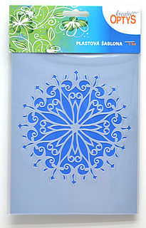 Plastični šablon prečnik 14cm - mandala 3