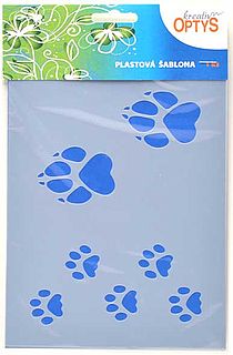 Plastični šablon 20x15cm - šape