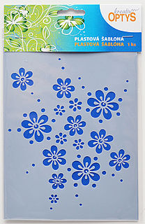 Plastični šablon 15x20cm - cveće 1