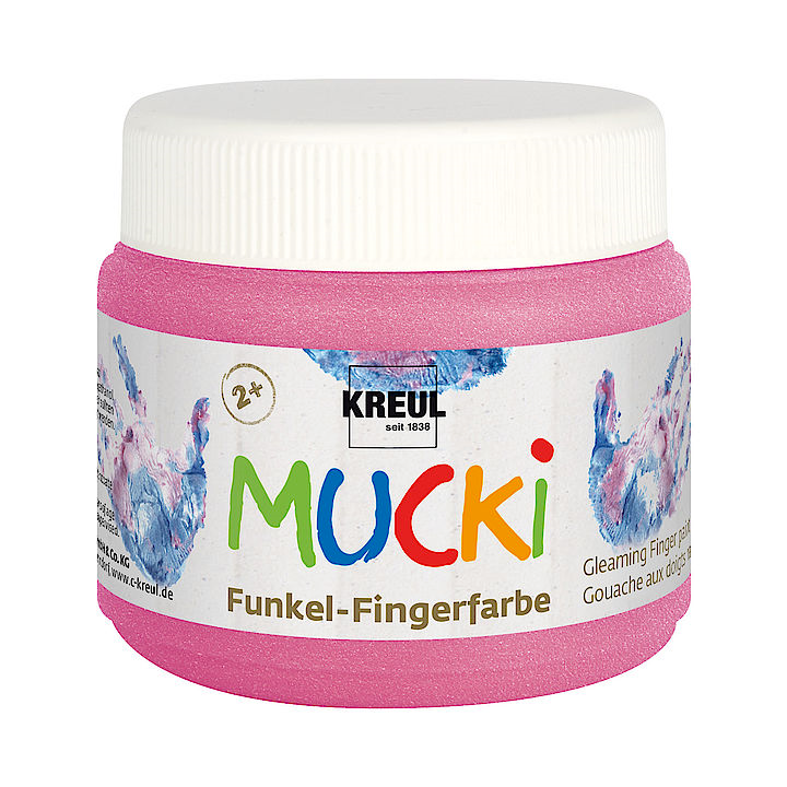 Boje za slikanje prstima svetlucave 150 ml MUCKI | izaberite boju