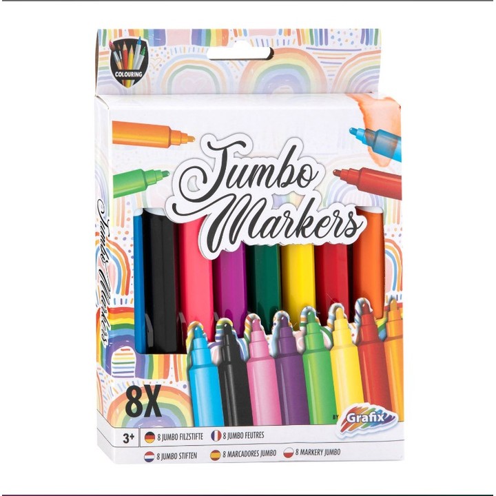 MOXY Jumbo set markera, 8 boja – Dečji umetnički markeri