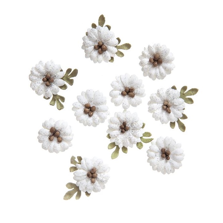 Papirni cvetovi Shabby Chic - set 10 kom