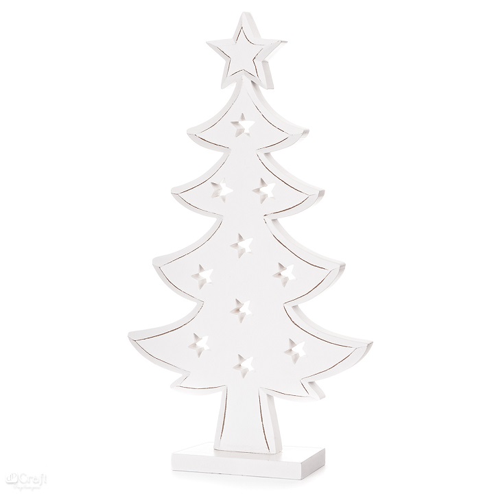 Drveni ornament Novogodišnja jelka 22 x 40 cm