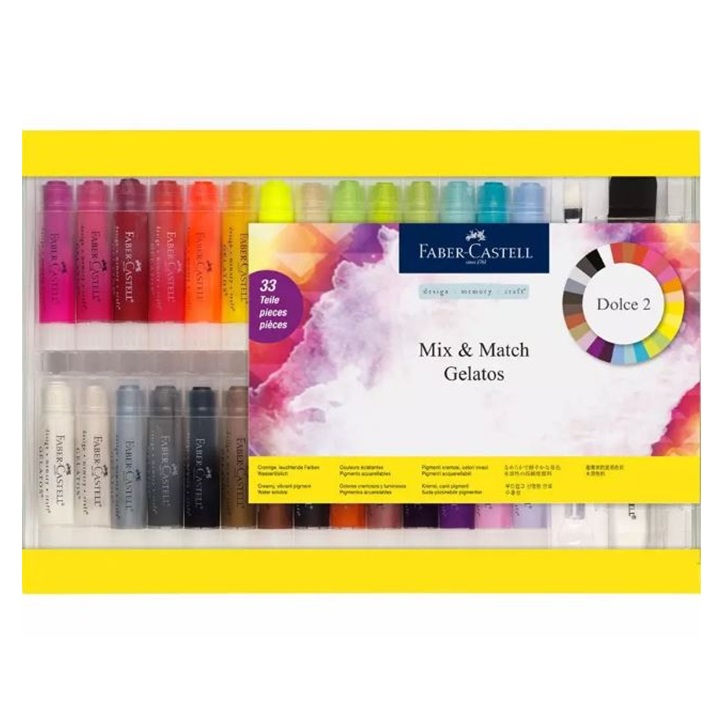 Pigmentovane akvarel pastele Gelatos Faber-Castell-poklon set Dolce 2/33 komada
