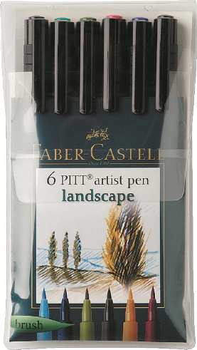 Flomasteri Art Pen PITT - set 6 Landscape
