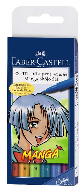 Flomasteri Art Pen PITT Manga Shojo - set Etui 6kom