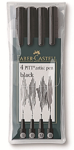 Flomasteri Art Pen PITT set 4 [S-F-M-B] | različite boje